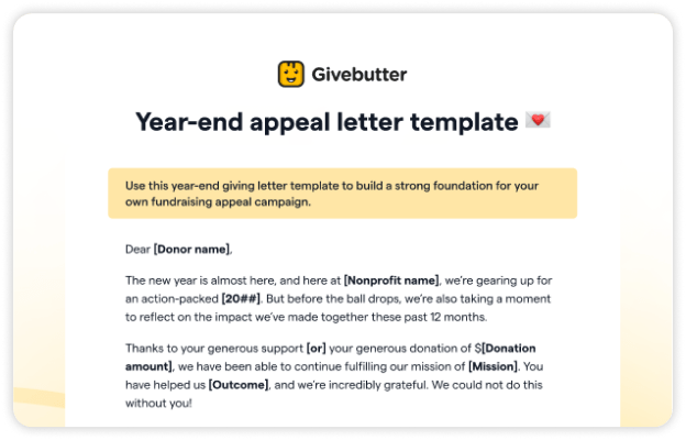 How to Write Year-End Appeal Letters [Free Template] | Givebutter